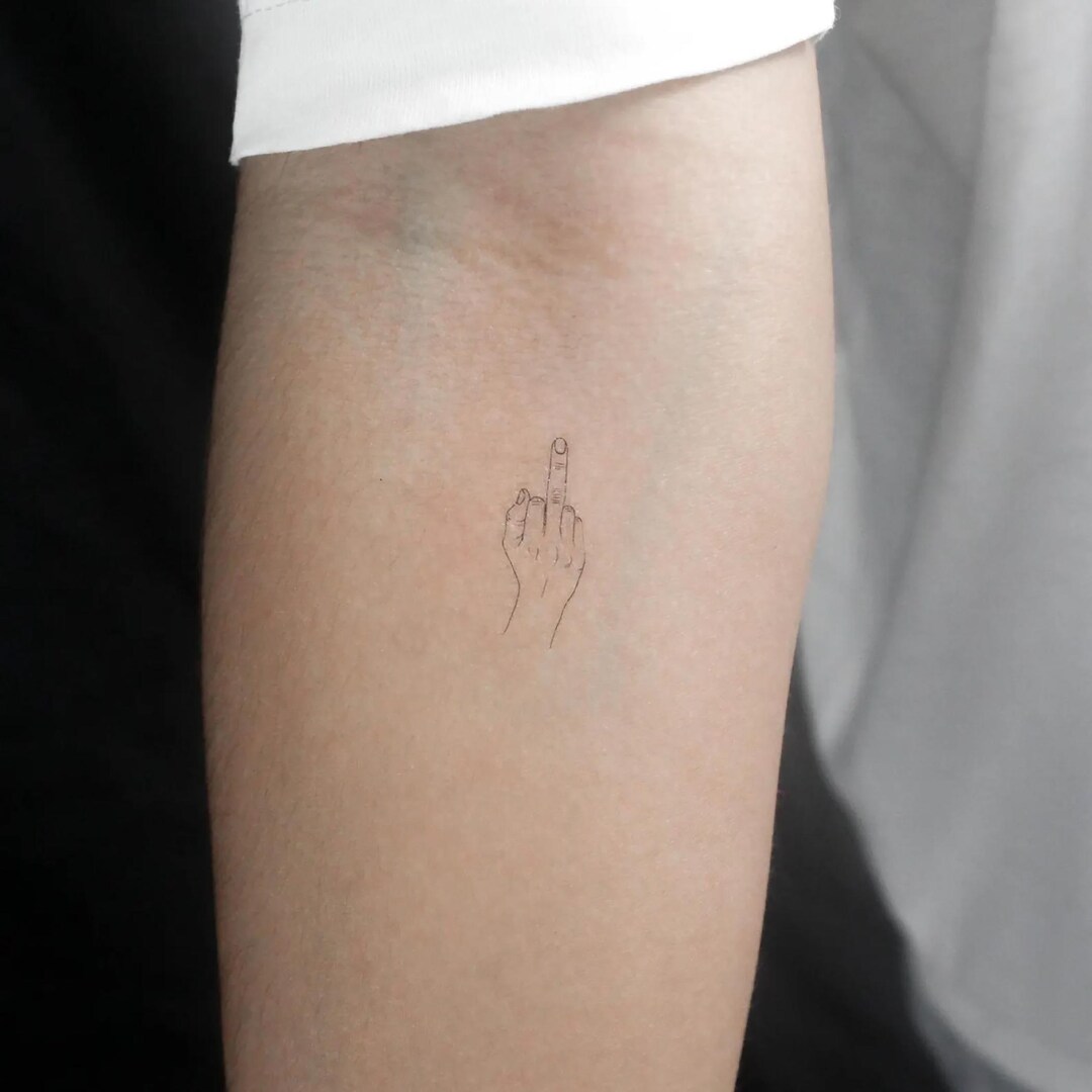 The Finger Temporary Tattoo (set of 3) - Etsy