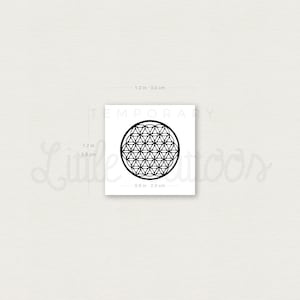 Small Flower of Life Temporary Tattoo (set of 3) - Etsy
