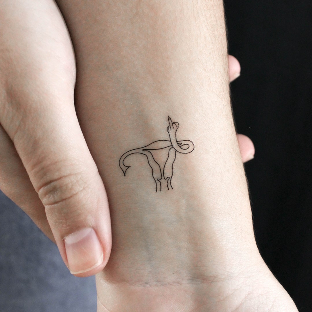 Angry Uterus Temporary Tattoo (set of 3) - Etsy