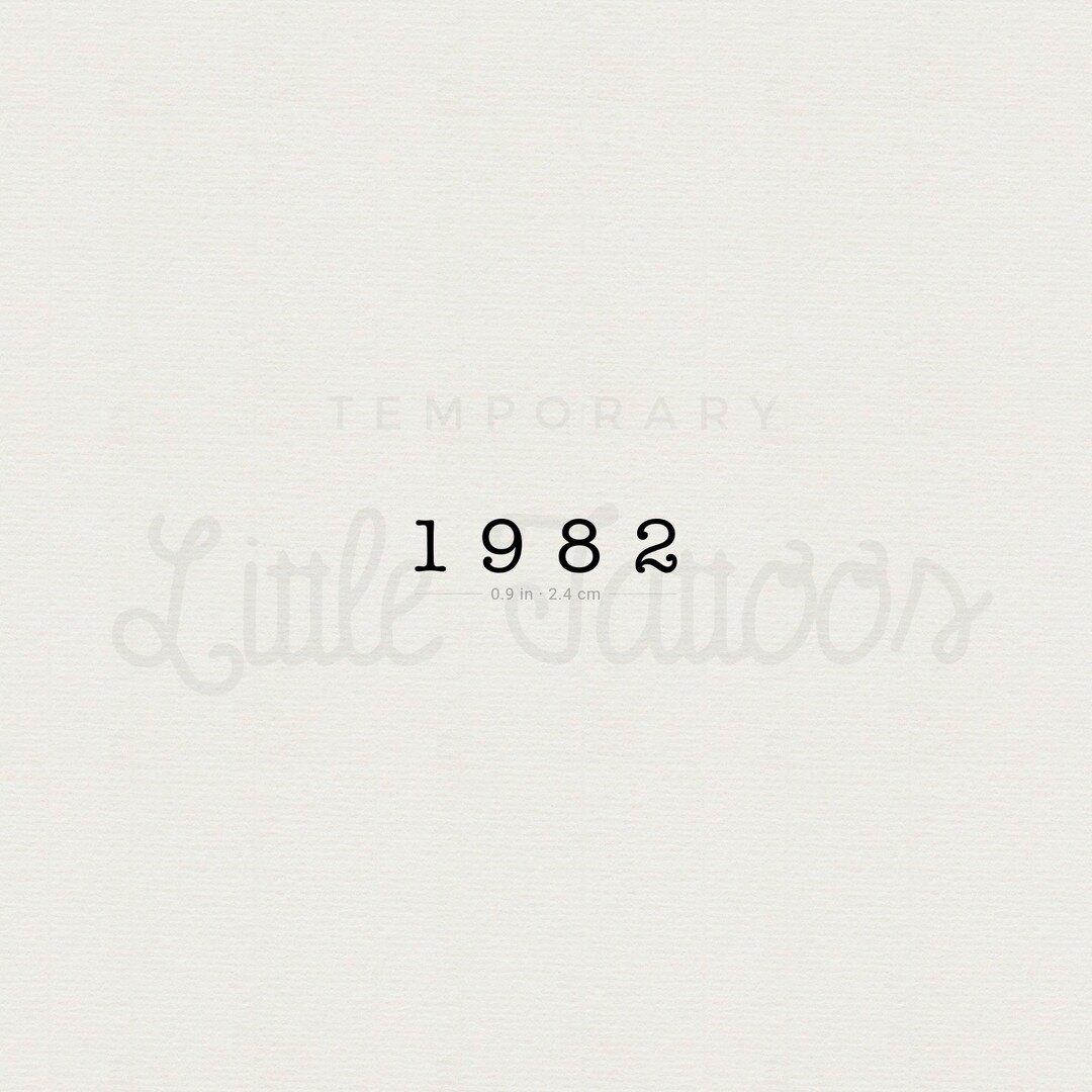 1982 Birth Year Temporary Tattoo set of 3 - Etsy