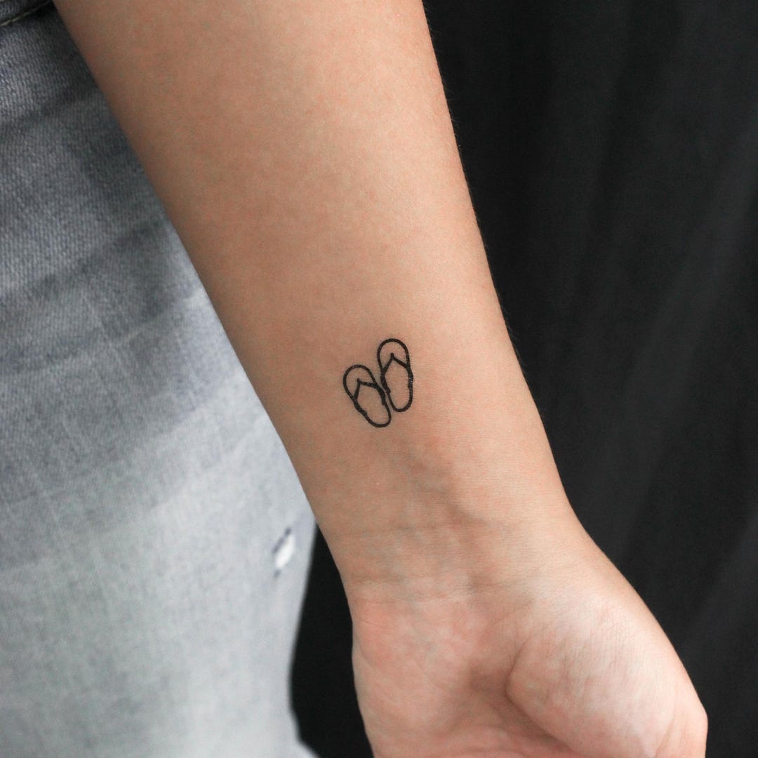 Flip Flops Temporary Tattoo (set of 3) - Etsy