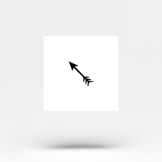 Tiny Arrow Temporary Tattoo set of 3 - Etsy