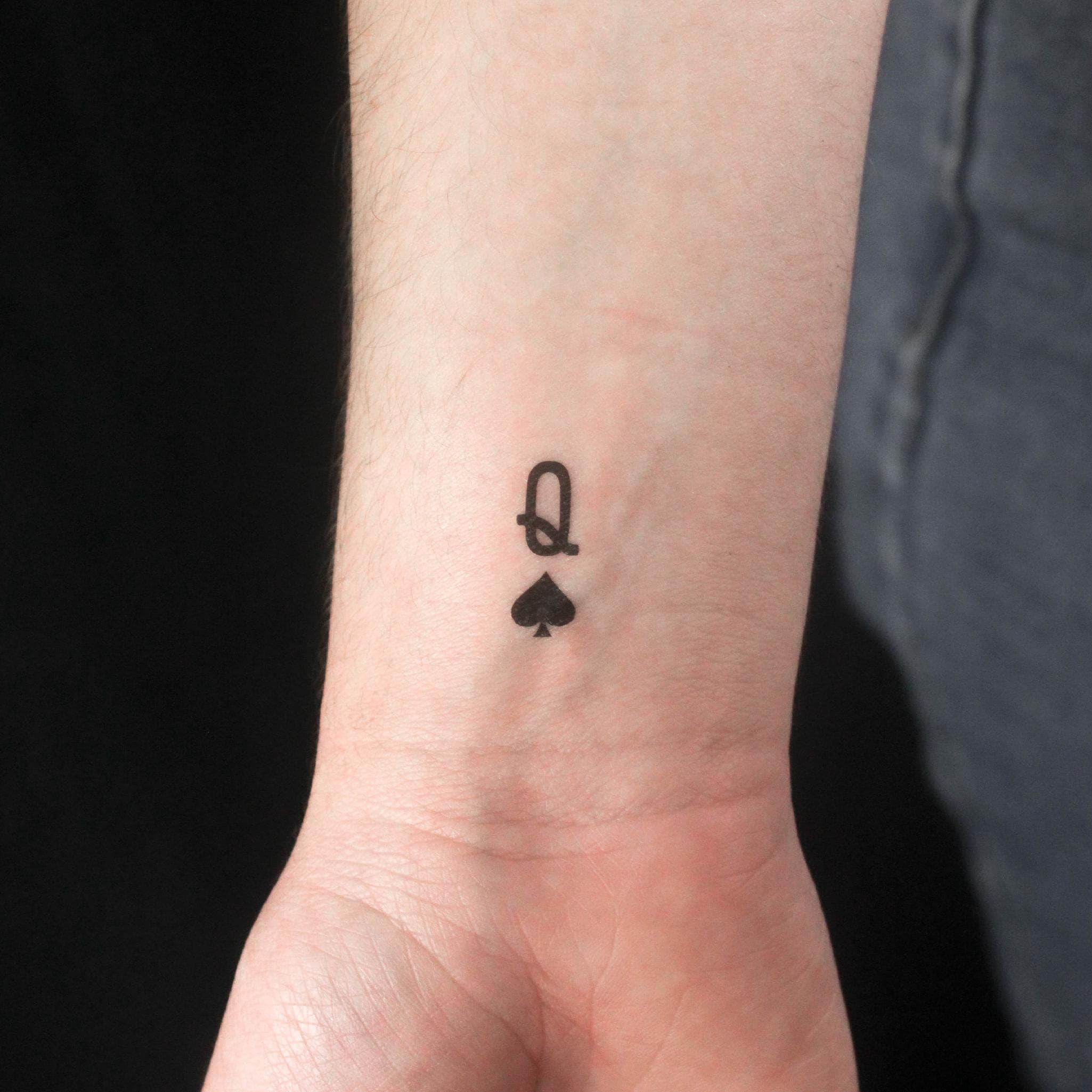 Queen Of Spades Temporary Tattoo Queen Of Diamonds Temporary Tattoo