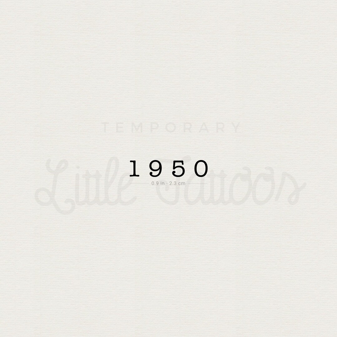 1950 Birth Year Temporary Tattoo set of 3 - Etsy