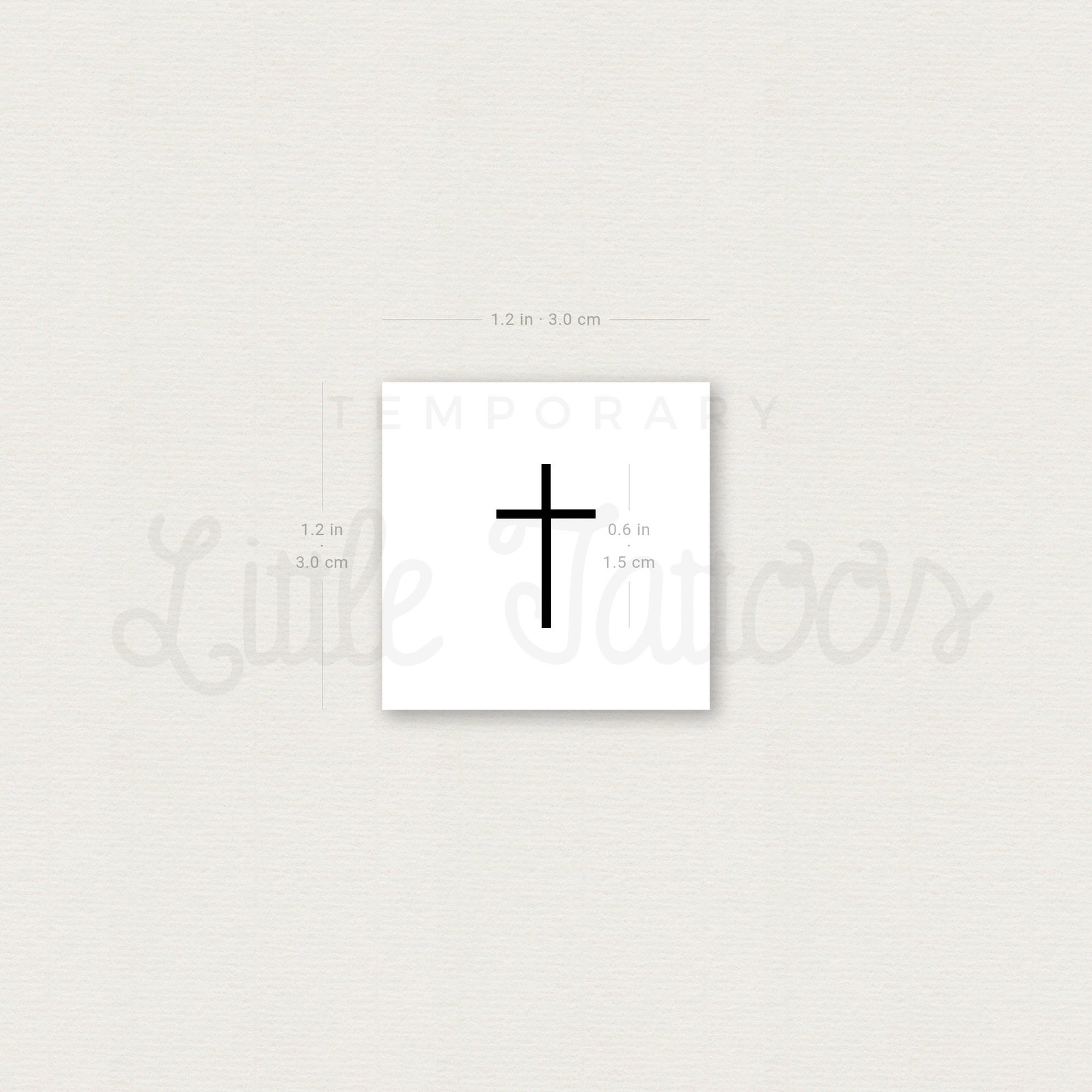 Minimalist Little Cross Temporary Tattoo (set of 3) - Etsy