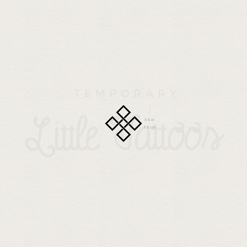 Angular Bowen Knot Temporary Tattoo set of 3 - Etsy