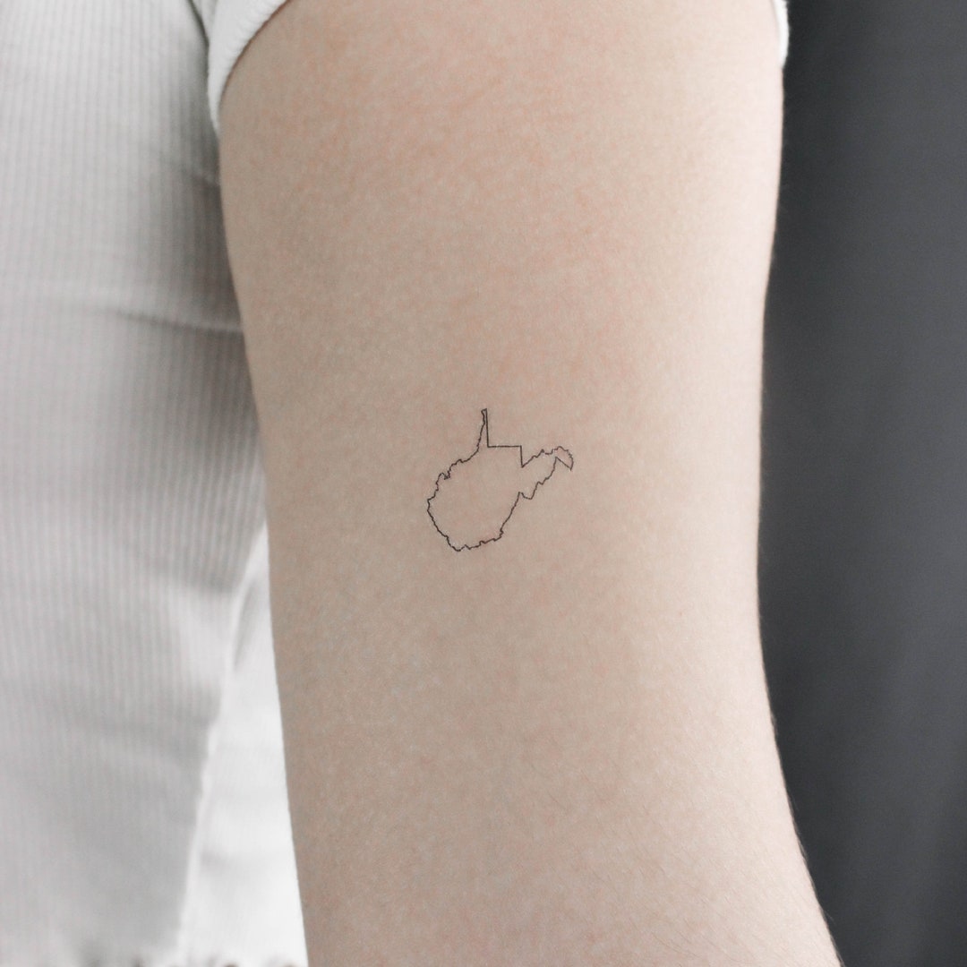 West Virginia Temporary Tattoo (set of 3) - Etsy