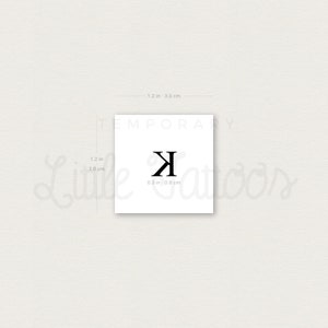 Uppercase Kappa Temporary Tattoo (set of 3) - Etsy