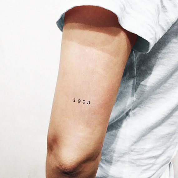 1999 Birth Year Temporary Tattoo Set Of 3 Etsy 1999 Birth Year Temporary Tattoo Set Of 3 Etsy