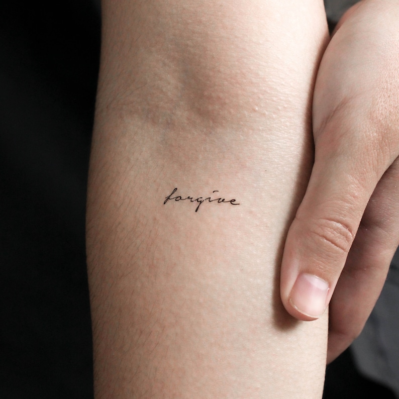 Forgive Temporary Tattoo (set of 3) - Etsy