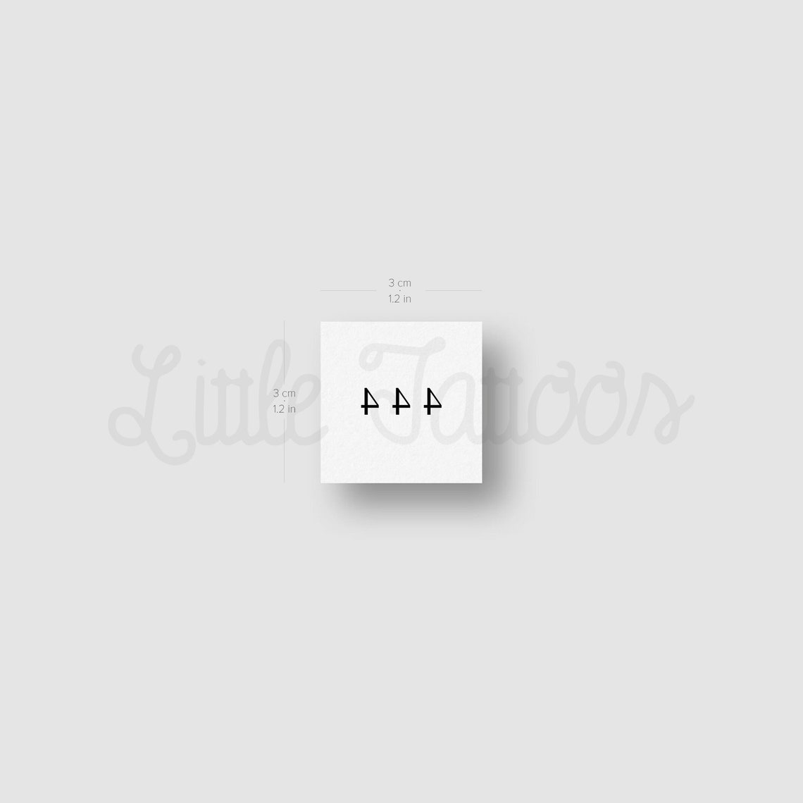 444 Angel Number Temporary Tattoo set of 3 - Etsy