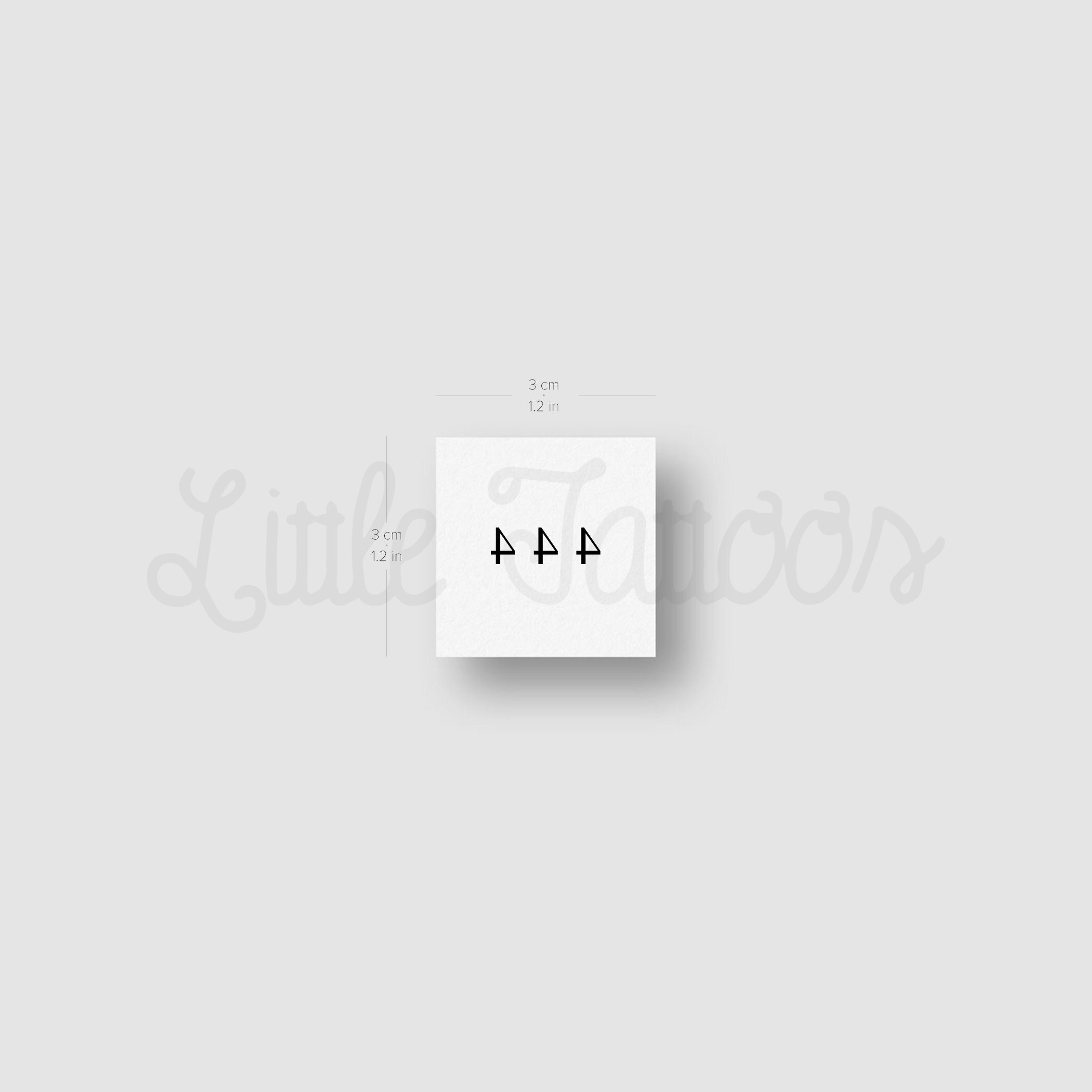 444 Angel Number Temporary Tattoo set of 3 - Etsy