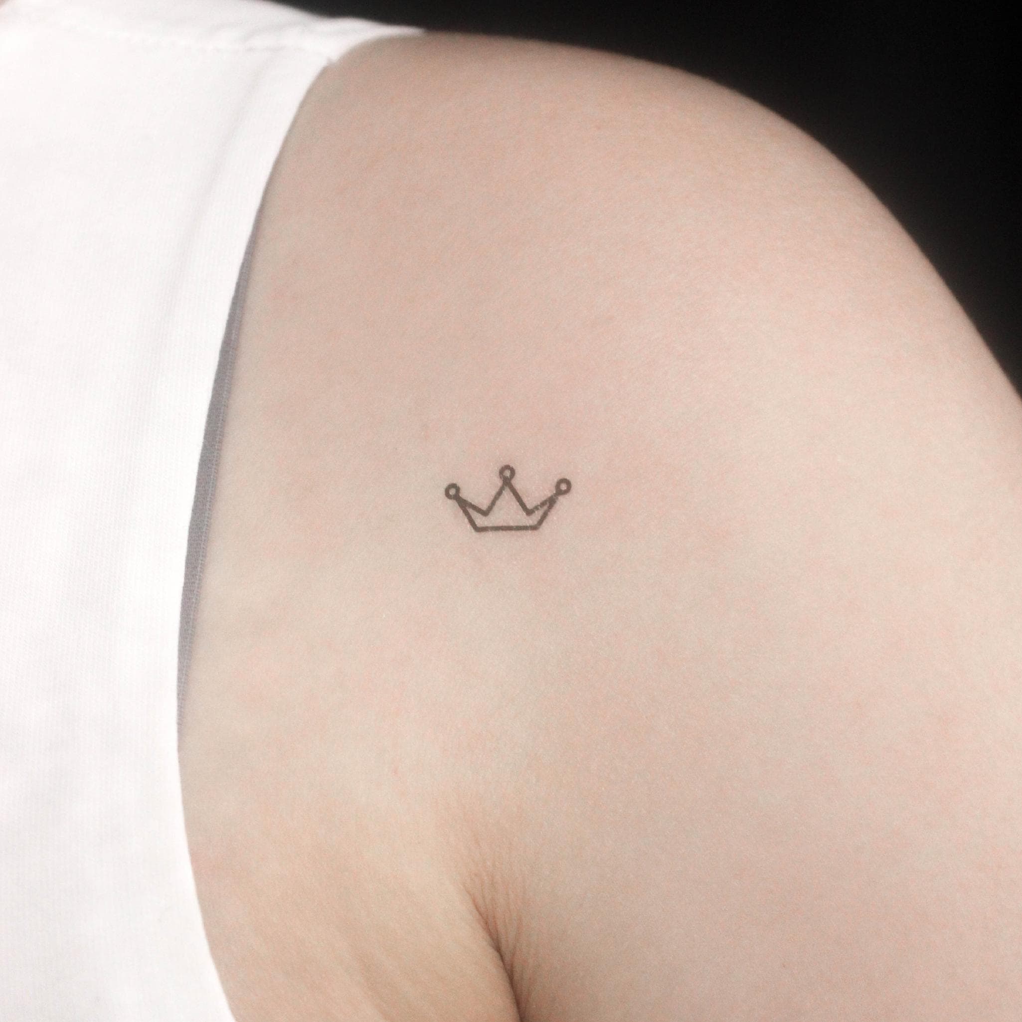 Tilted crown tattoo - Bronctattooaus.com