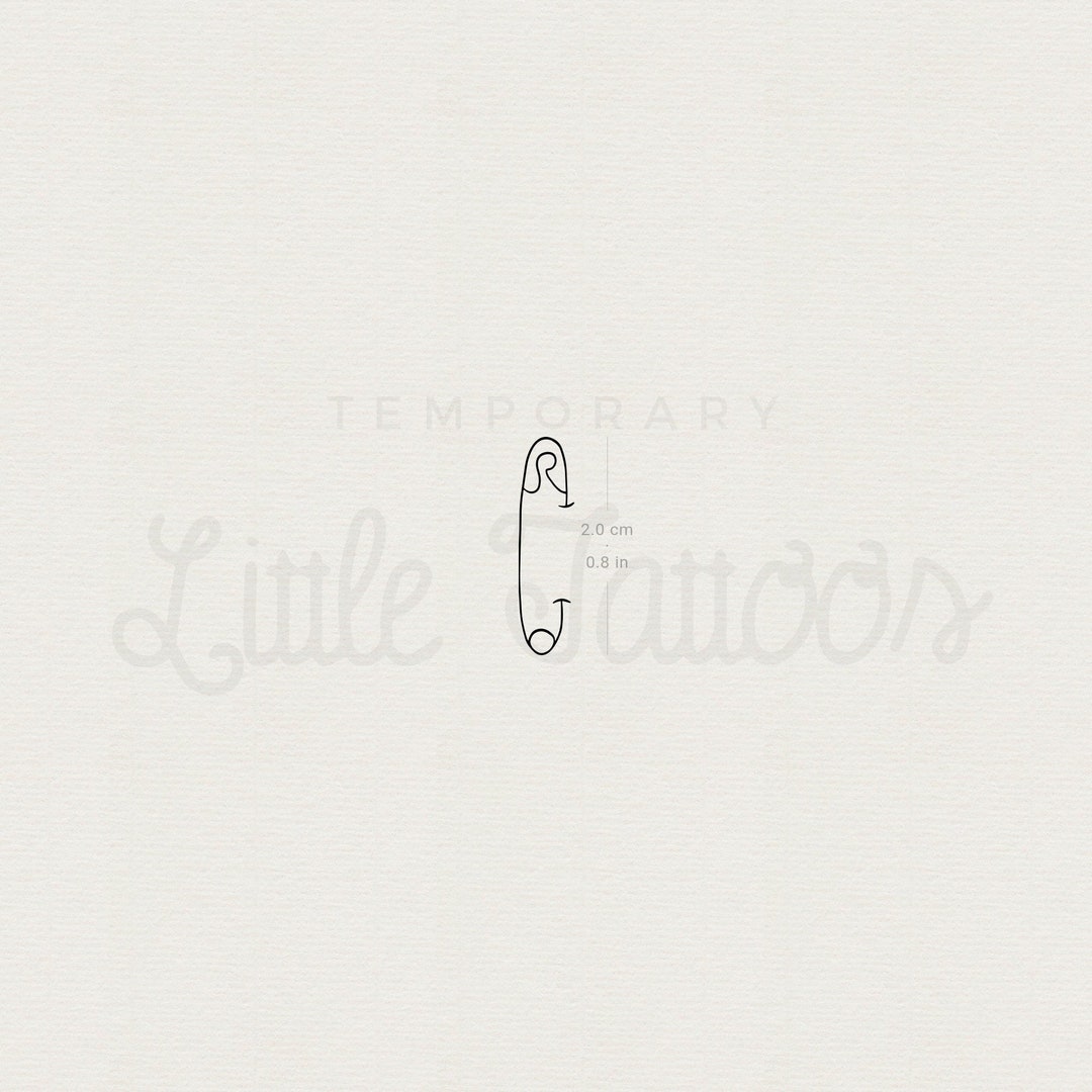 Safety Pin Temporary Tattoo set of 3 - Etsy