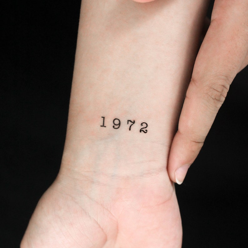1972 Birth Year Temporary Tattoo set of 3 - Etsy
