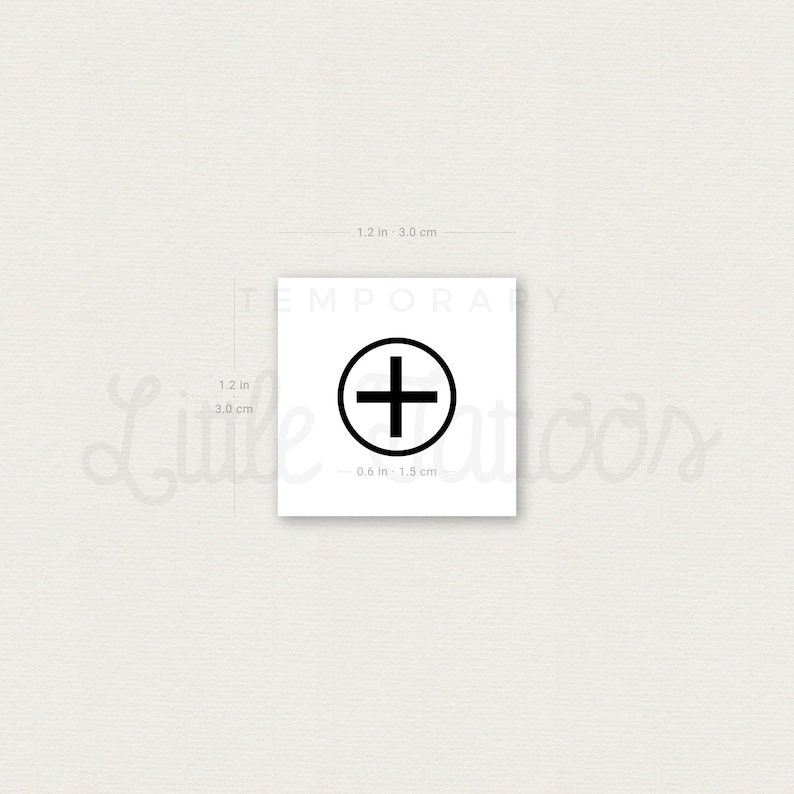 Ailm Symbol Temporary Tattoo set of 3 - Etsy