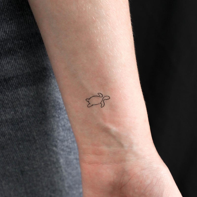 Turtle Tattoo - Etsy