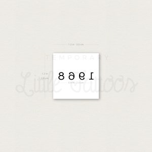 1968 Birth Year Temporary Tattoo (set of 3) - Etsy