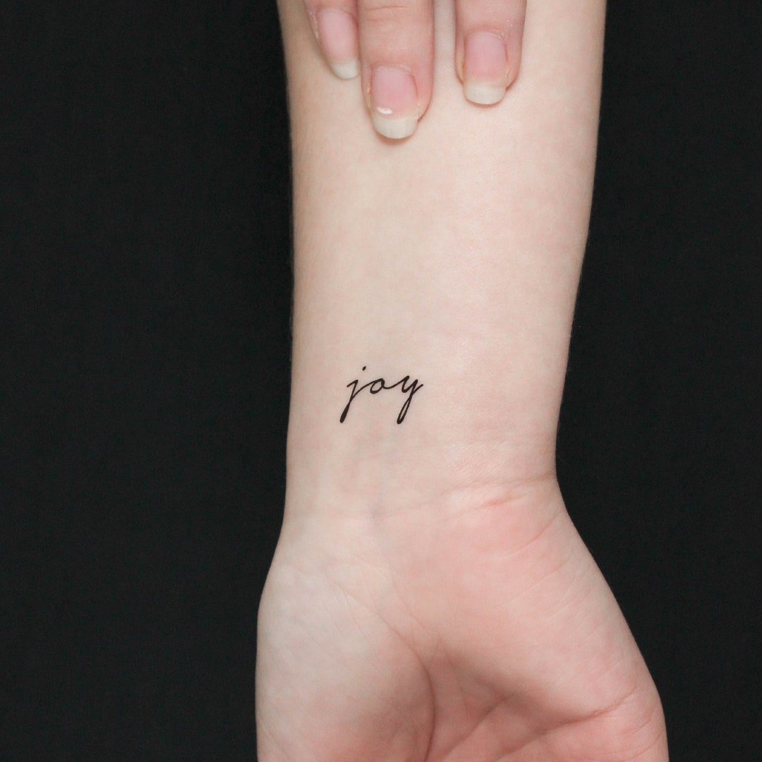 Joy Temporary Tattoo (set of 3) - Etsy