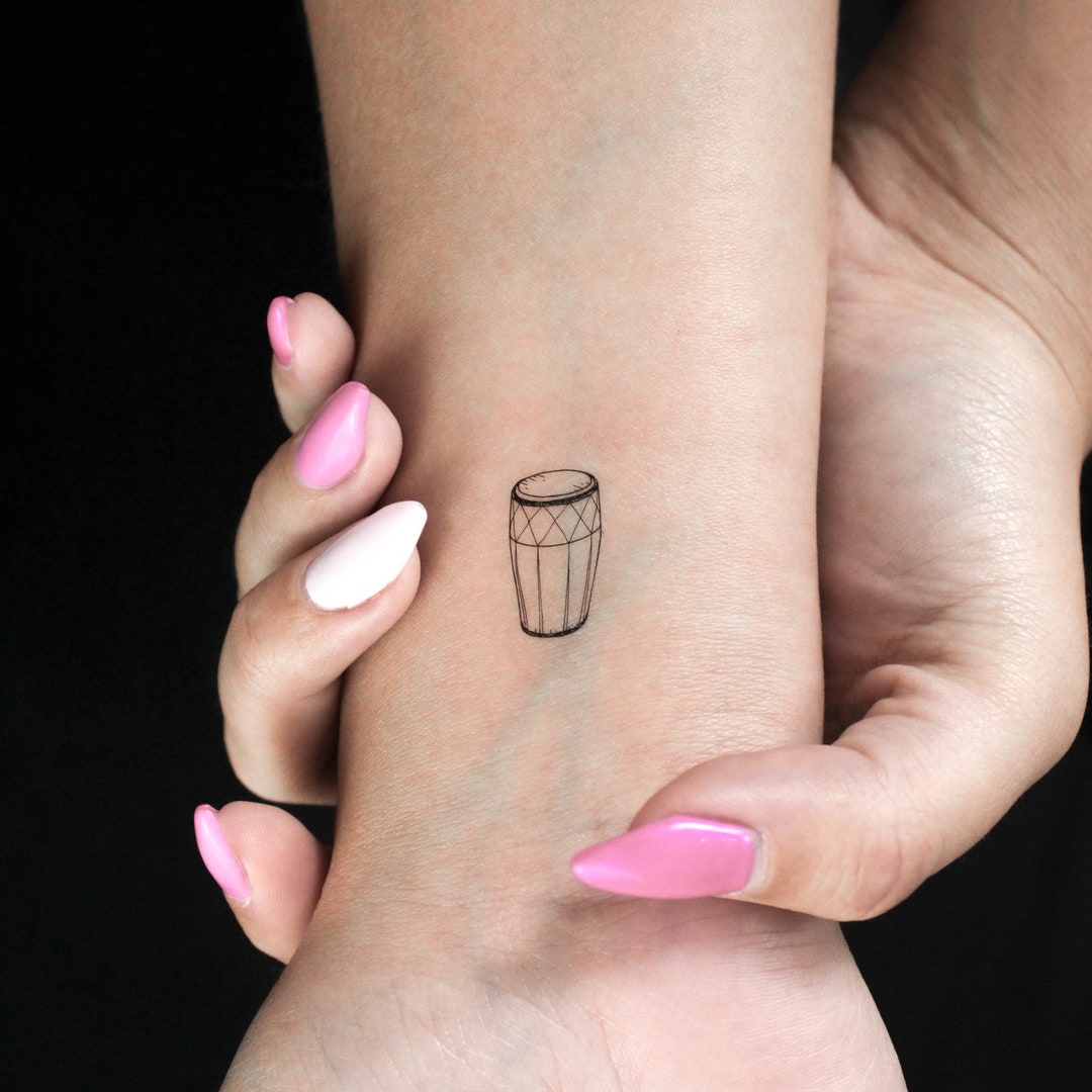Bongo Drum Temporary Tattoo (set of 3) - Etsy