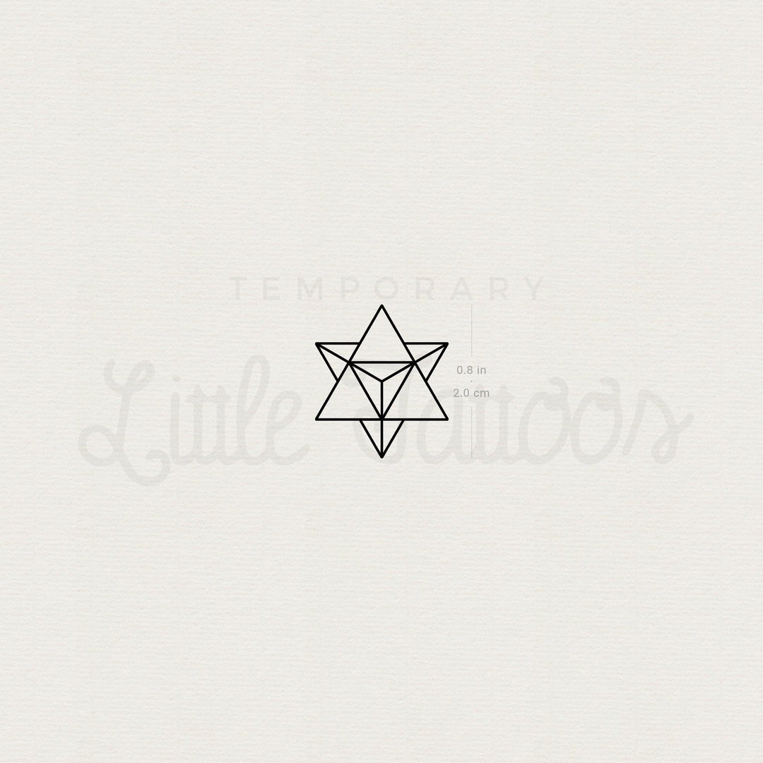 Merkaba Temporary Tattoo set of 3 - Etsy