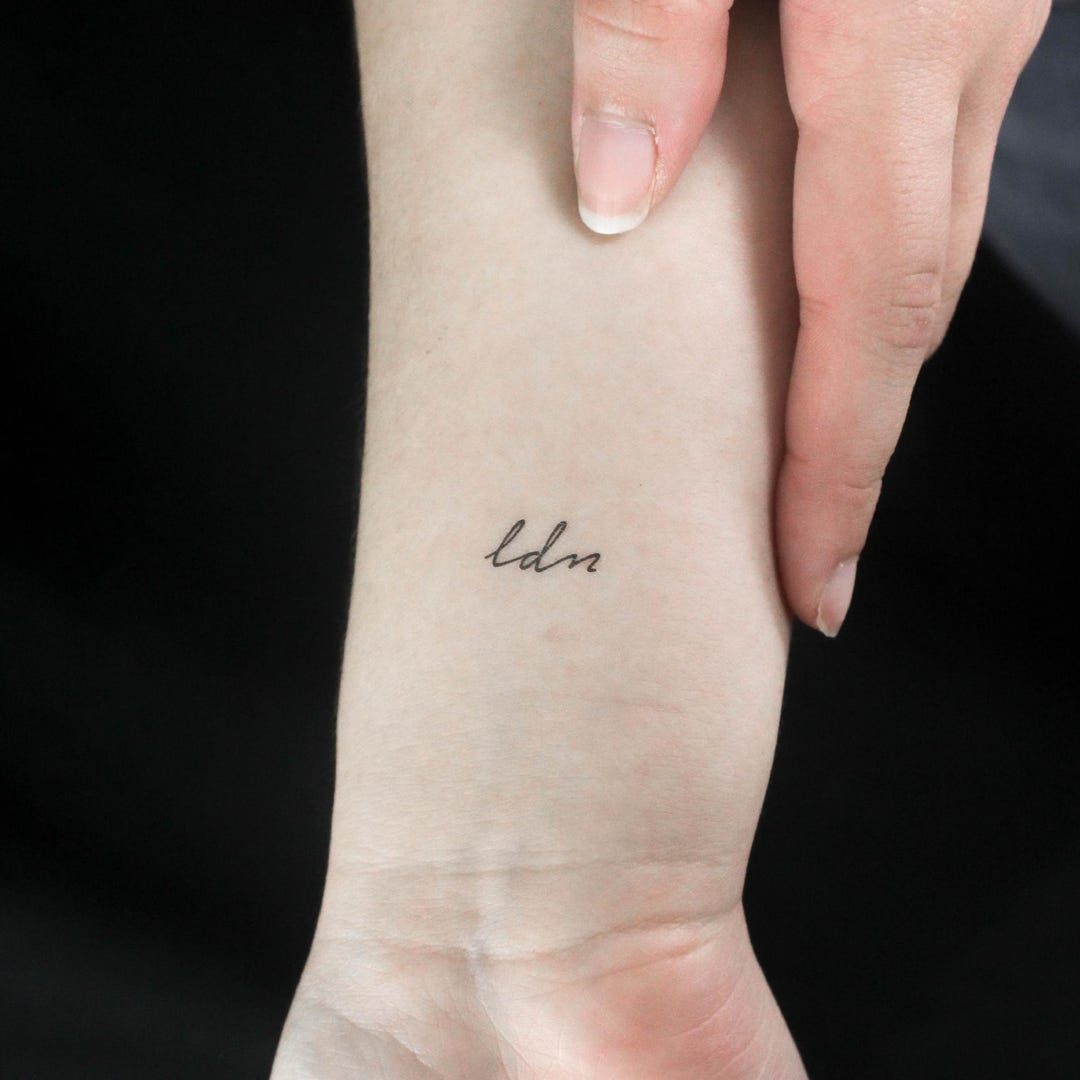 Handwritten LDN Temporary Tattoo (set of 3) - Etsy