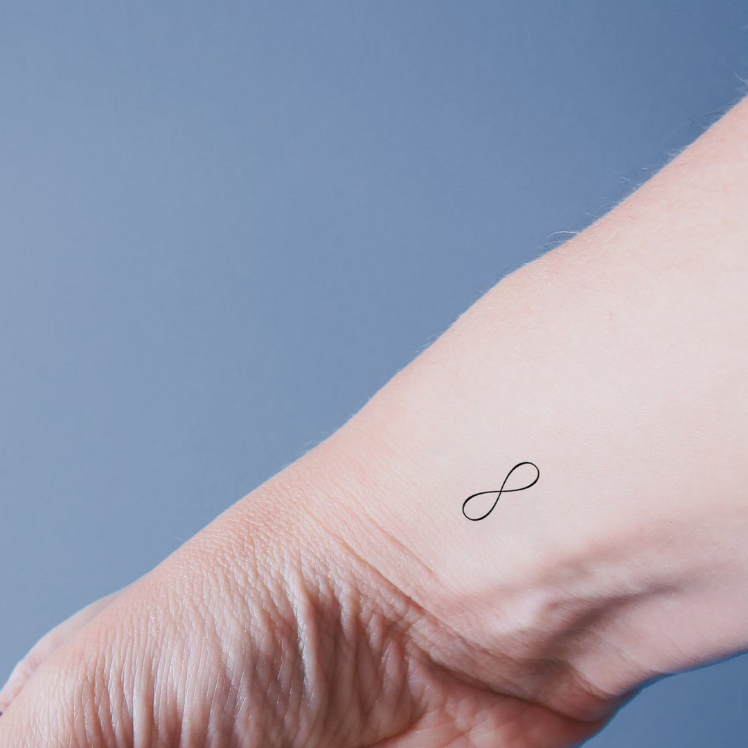 Tiny Infinity Symbol Temporary Tattoo set of 3 - Etsy