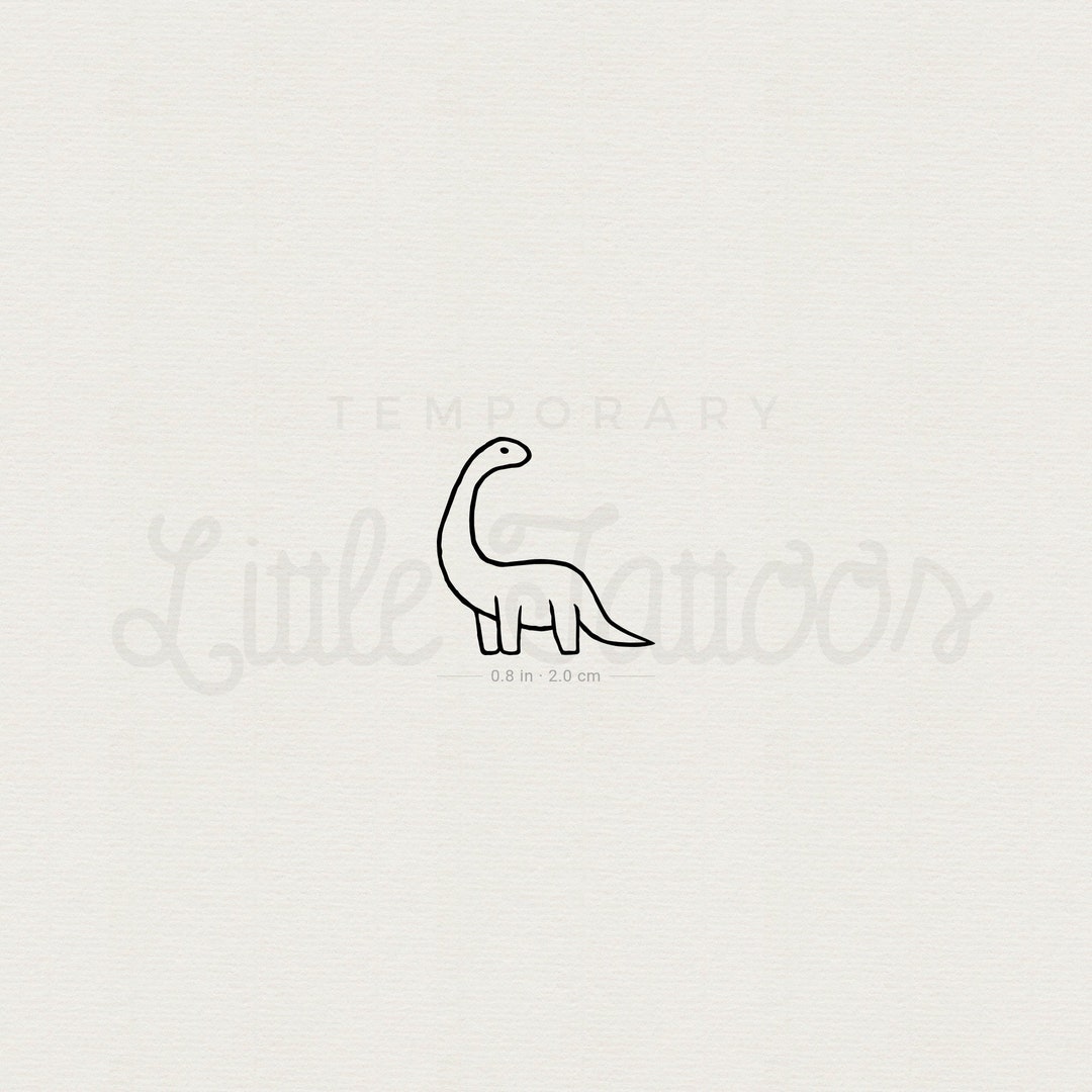 Brontosaurus Temporary Tattoo set of 3 - Etsy