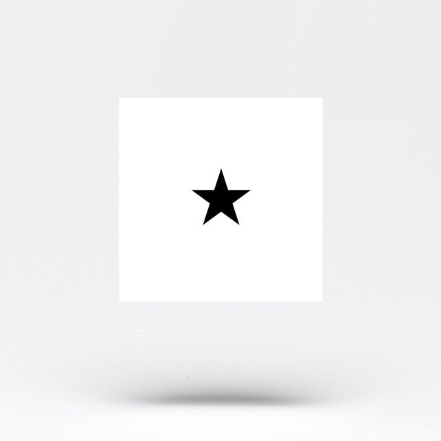 Small Black Star Temporary Tattoo set of 3 - Etsy
