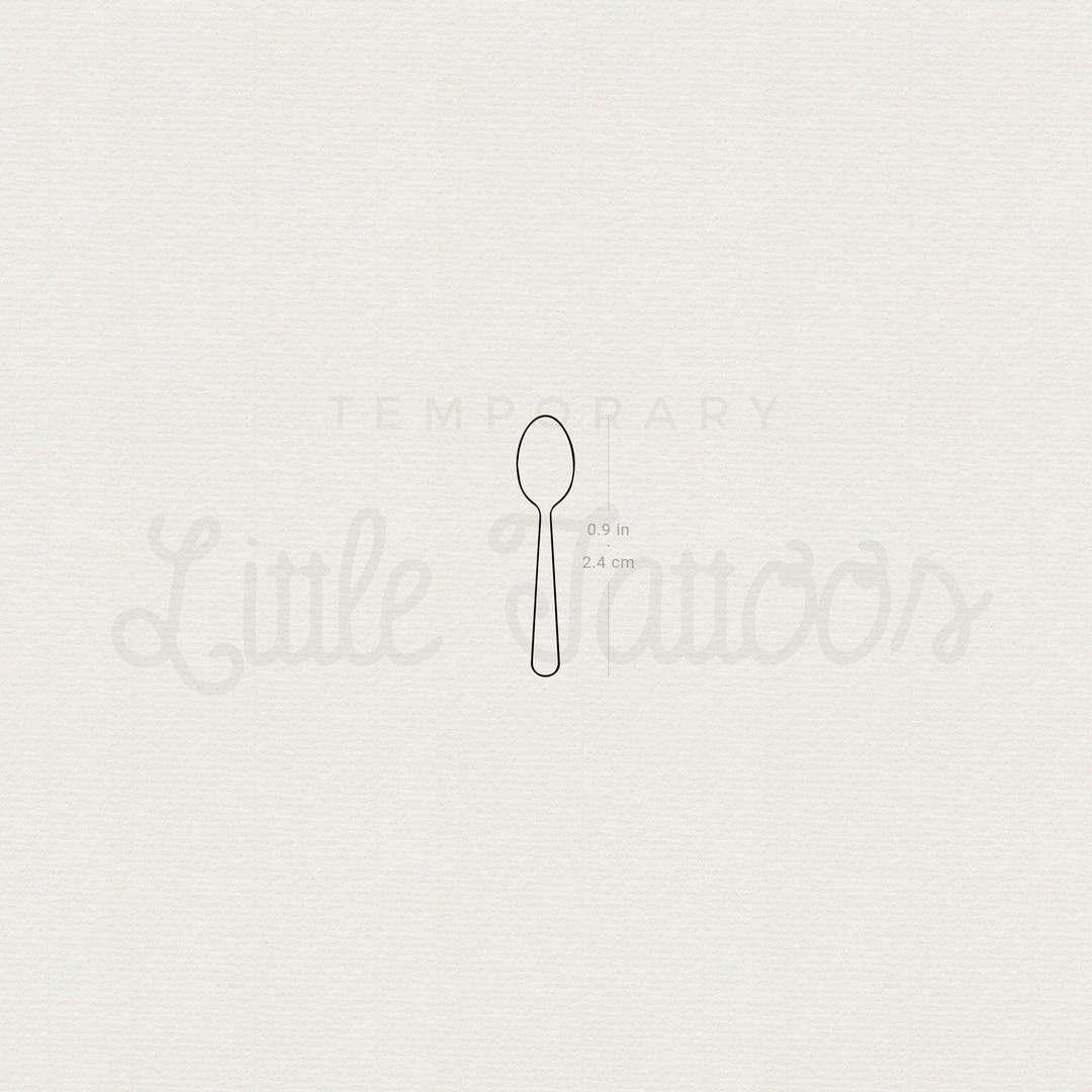 Spoon Temporary Tattoo set of 3 - Etsy