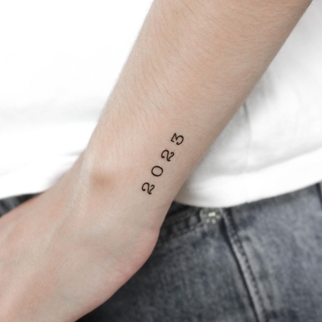 2023 Birth Year Temporary Tattoo (set of 3) - Etsy