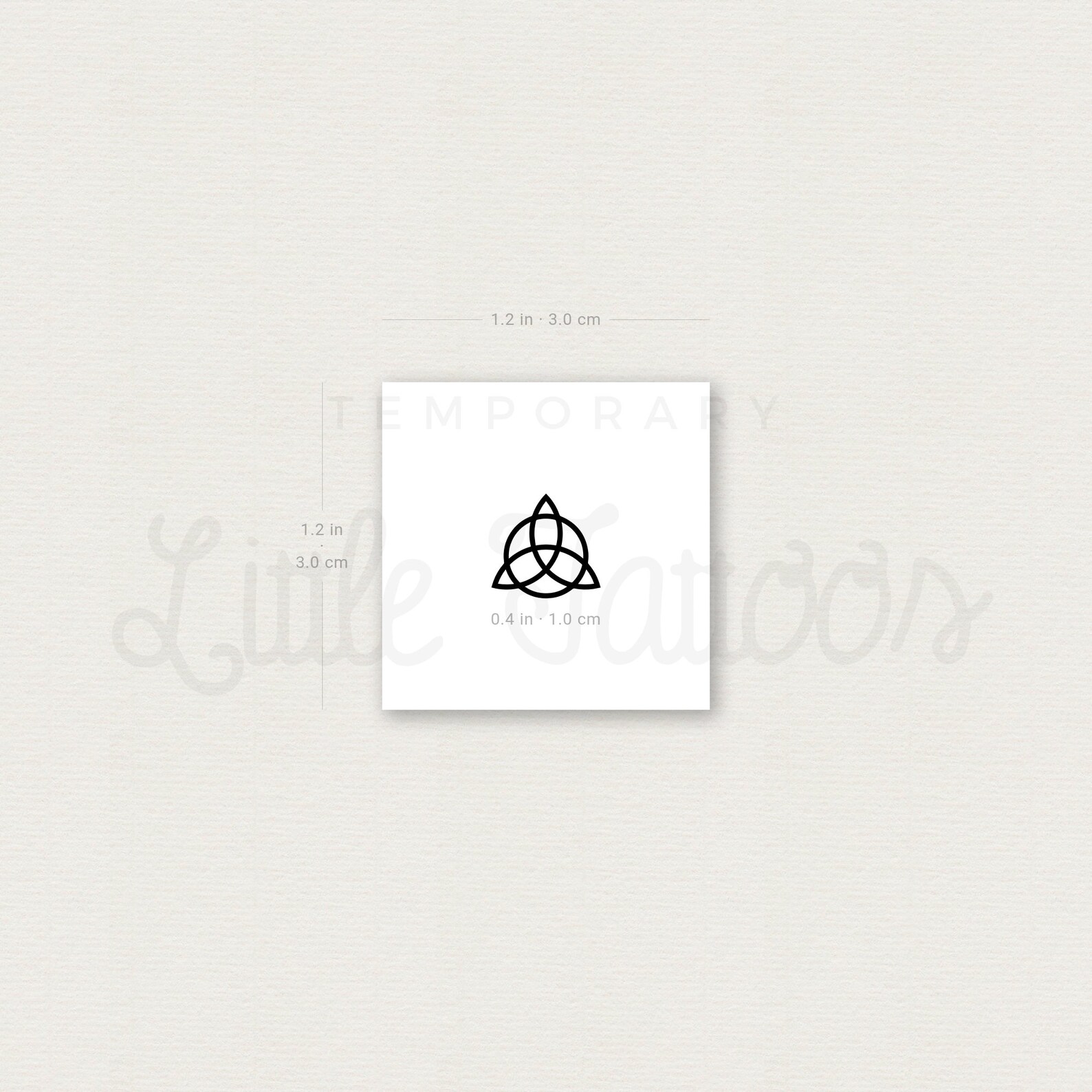 Small Trinity Knot Temporary Tattoo (set of 3) - Etsy