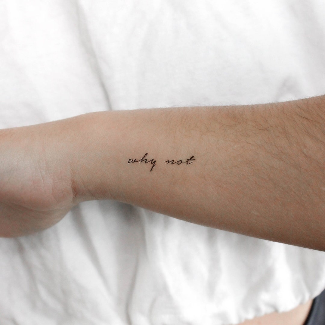 Why Not Temporary Tattoo (set of 3) - Etsy