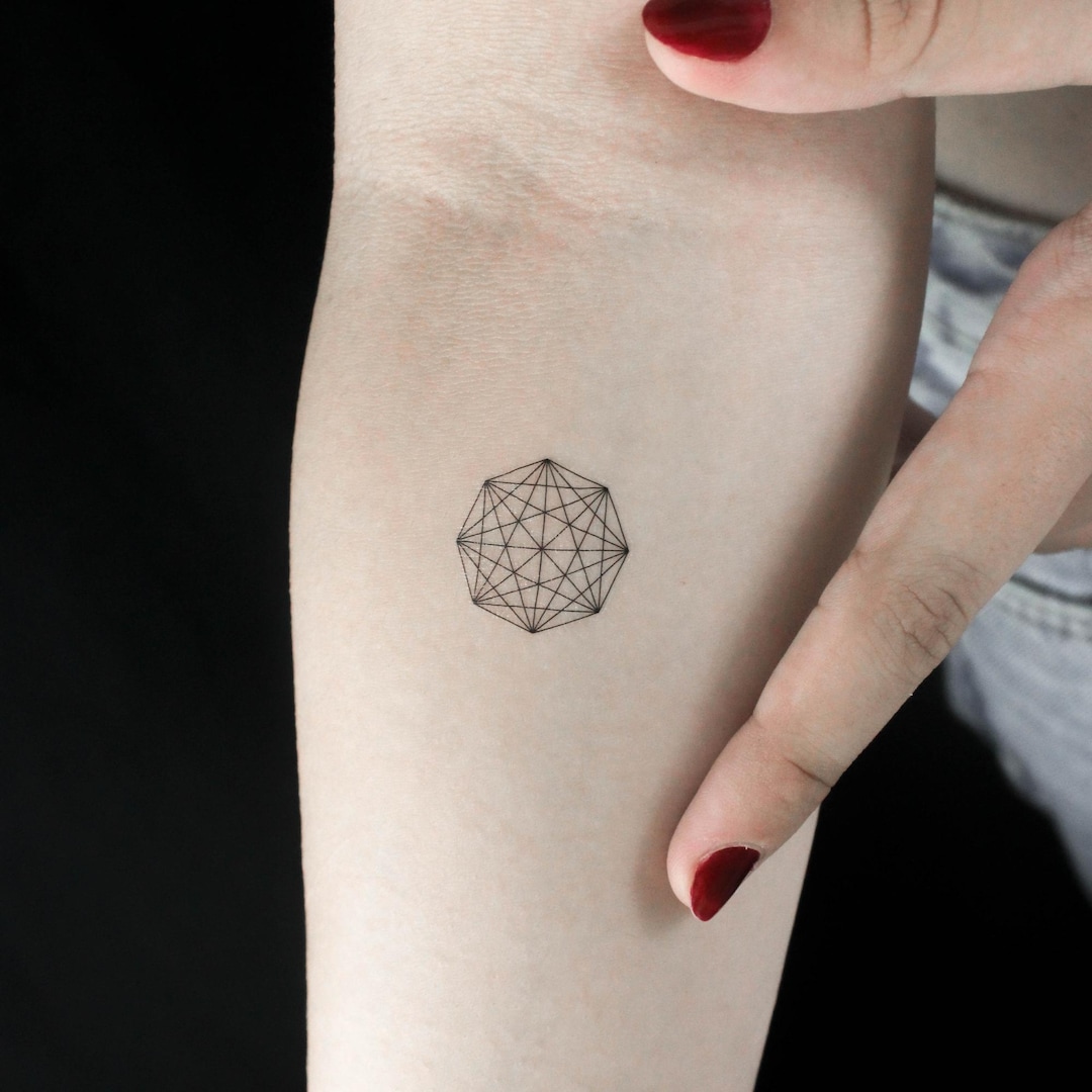 Octagon Matrix Temporary Tattoo (set of 3) - Etsy
