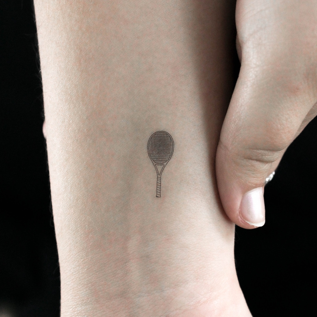 Tennis Raquet Temporary Tattoo (set of 3) - Etsy