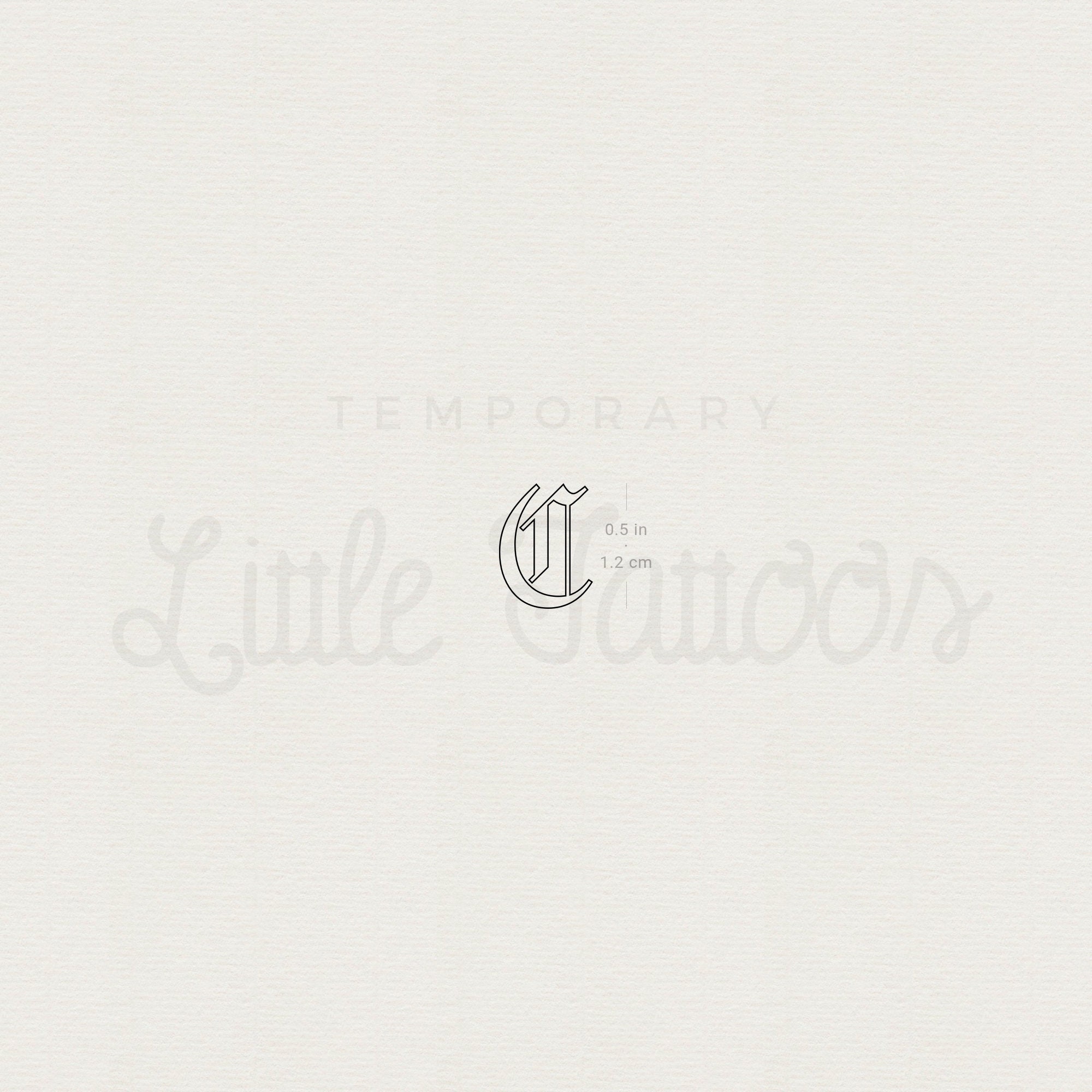 Cursive Letter C Tattoo