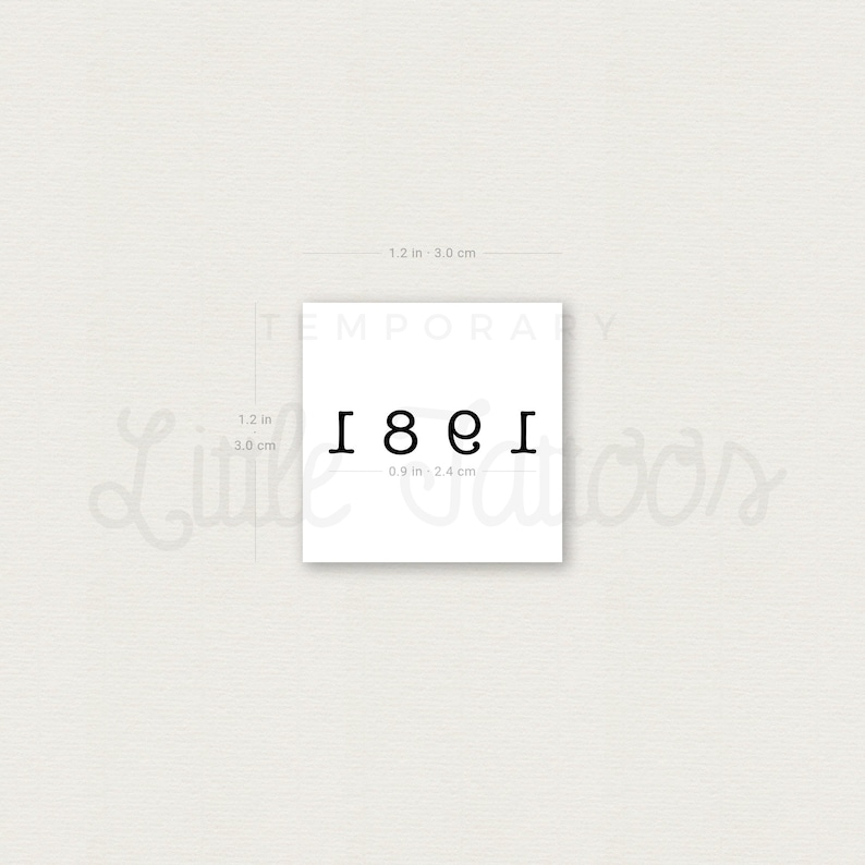 1981 Birth Year Temporary Tattoo (set of 3) - Etsy