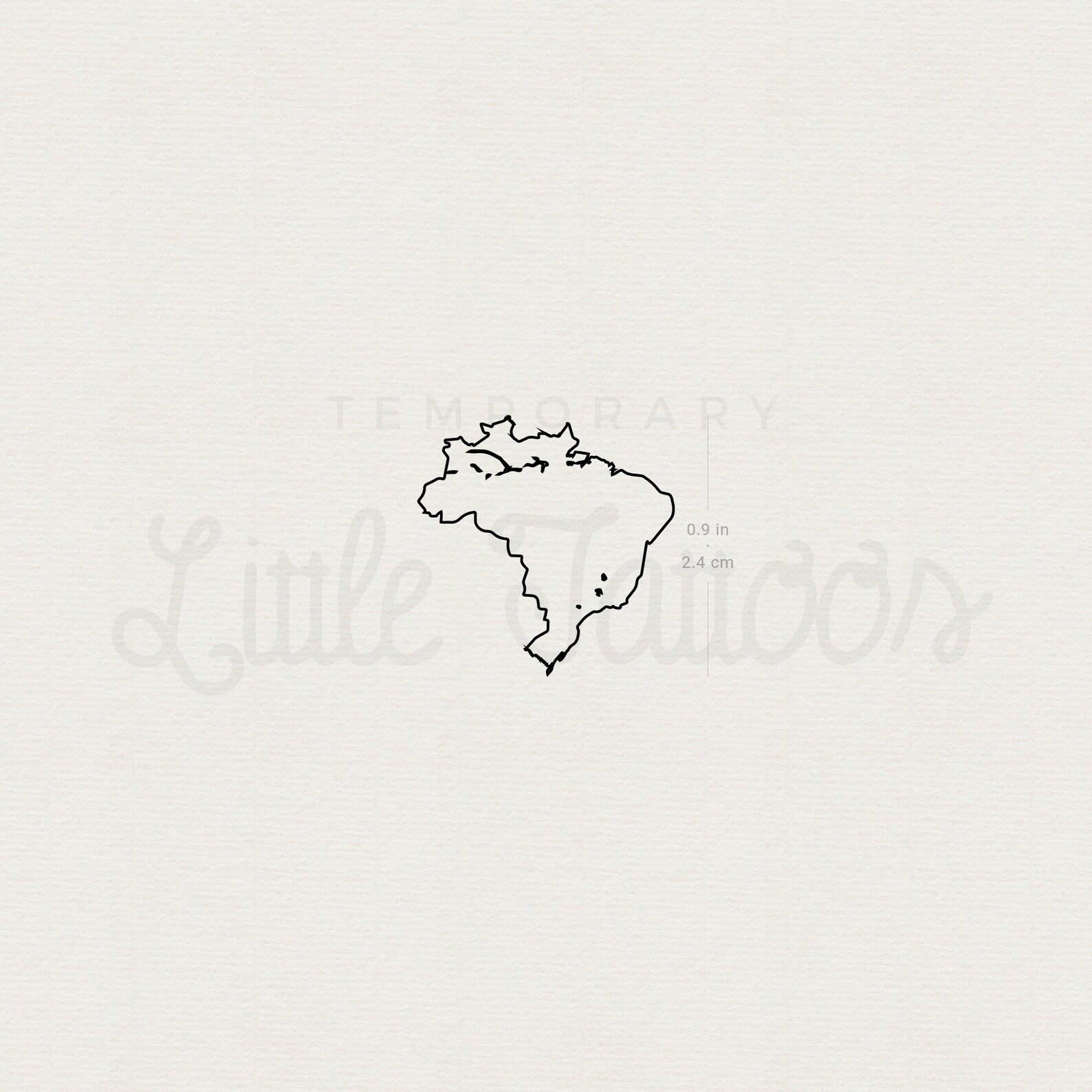 Brazil Map Outline Temporary Tattoo set of 3 - Etsy