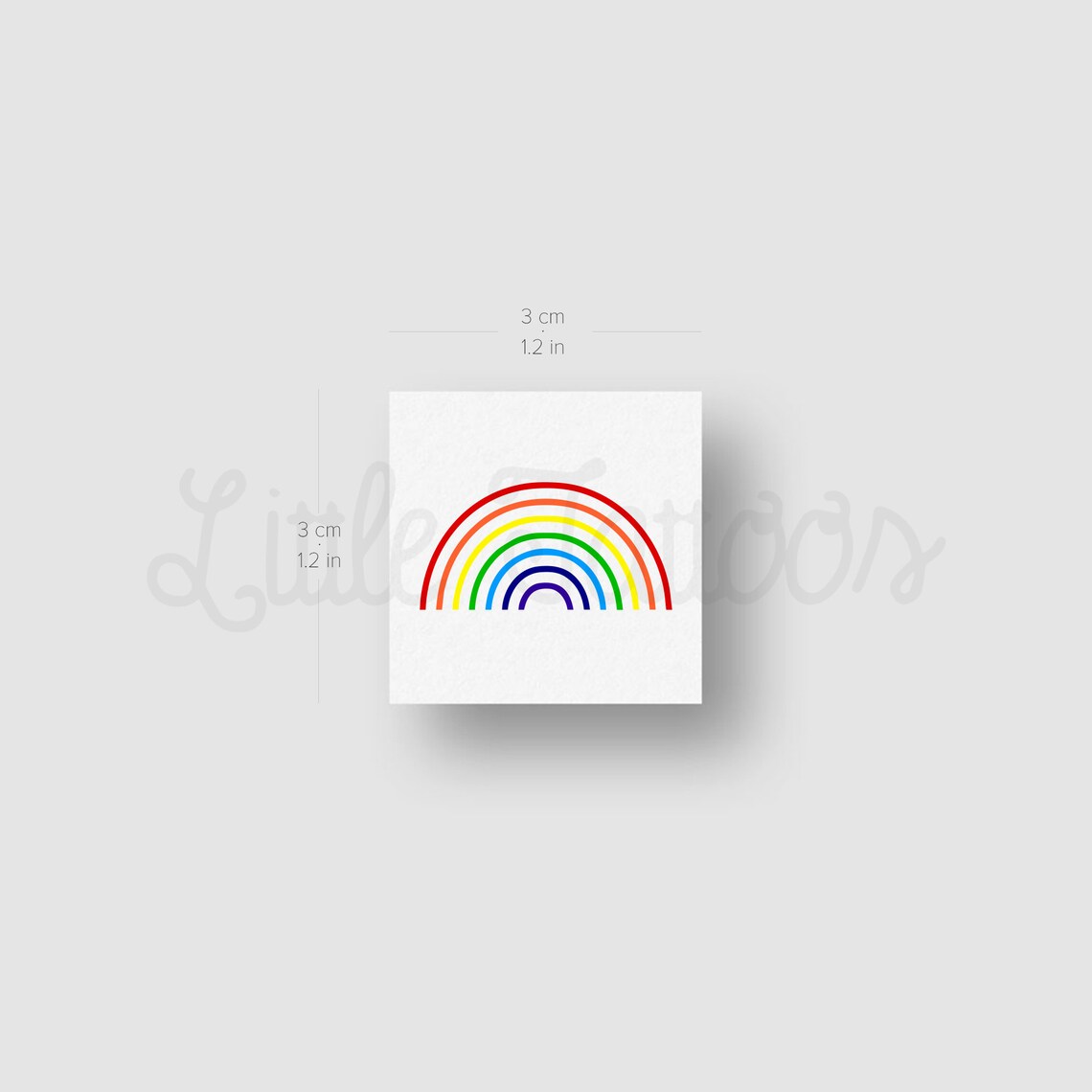 Minimalist Color Rainbow Temporary Tattoo (set of 3) - Etsy