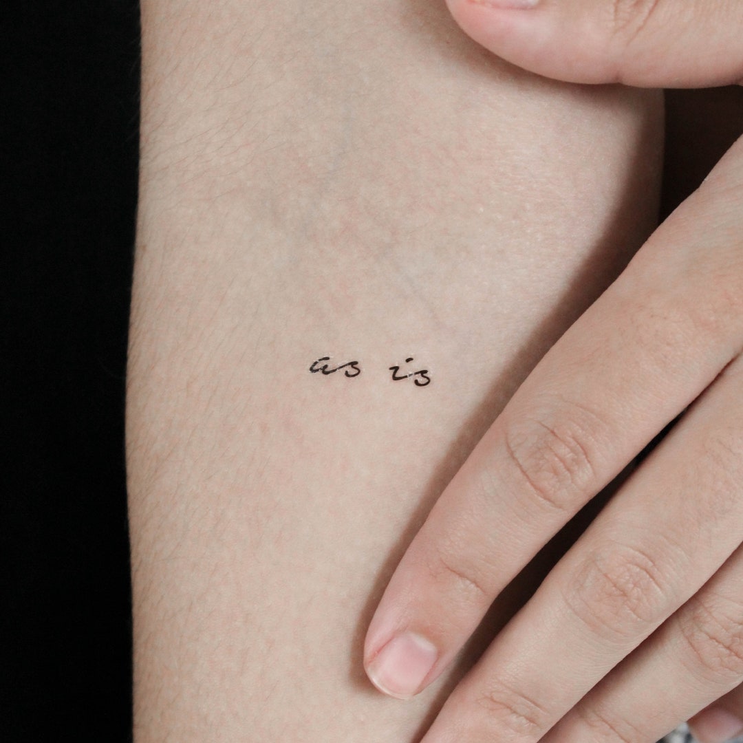 As is Temporary Tattoo (set of 3) - Etsy