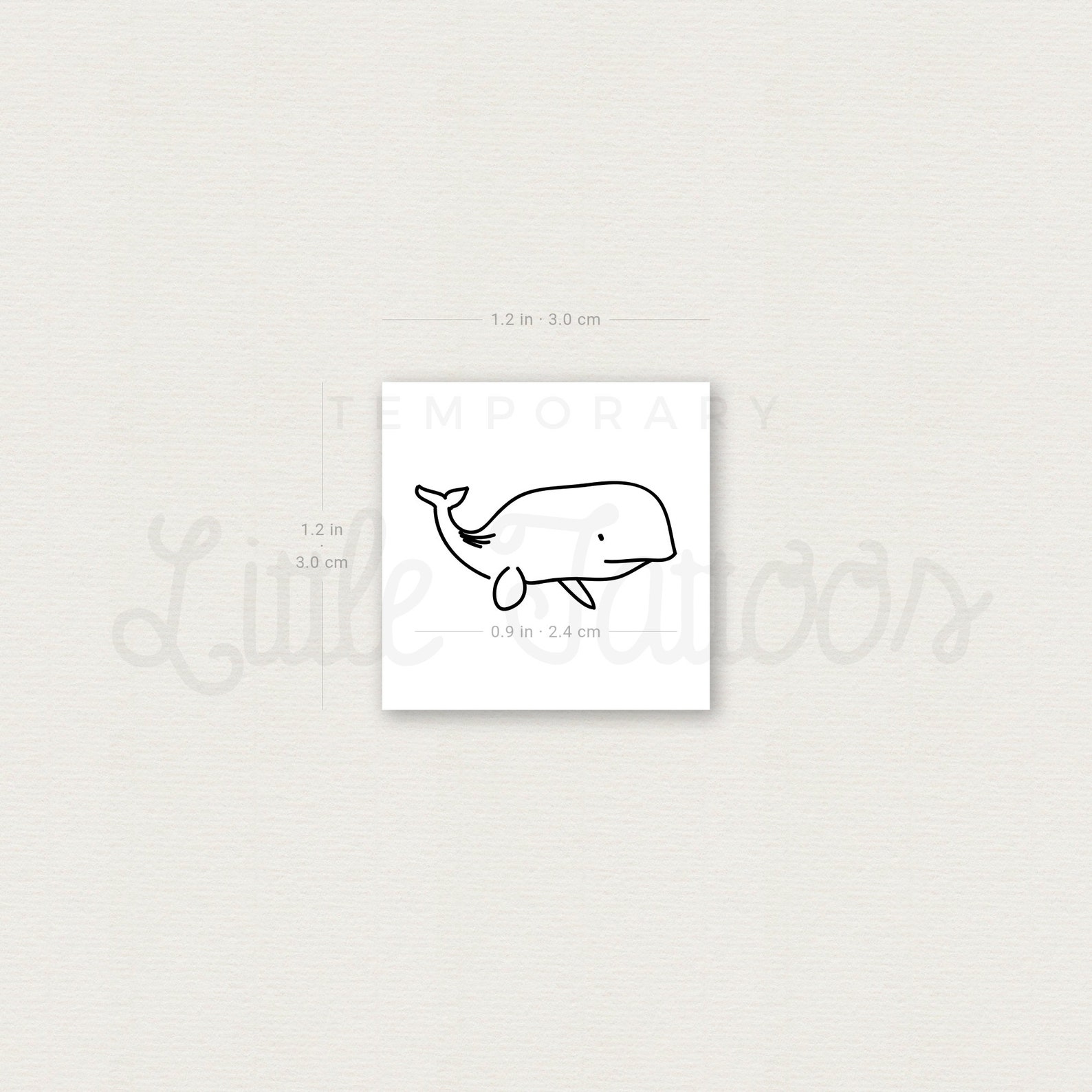 Fine Line Whale Temporary Tattoo (set of 3) - Etsy