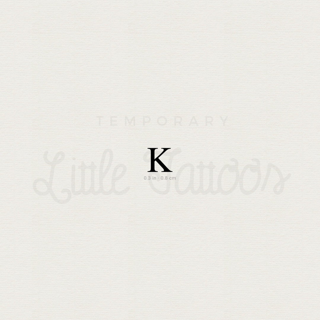 Uppercase Kappa Temporary Tattoo set of 3 - Etsy