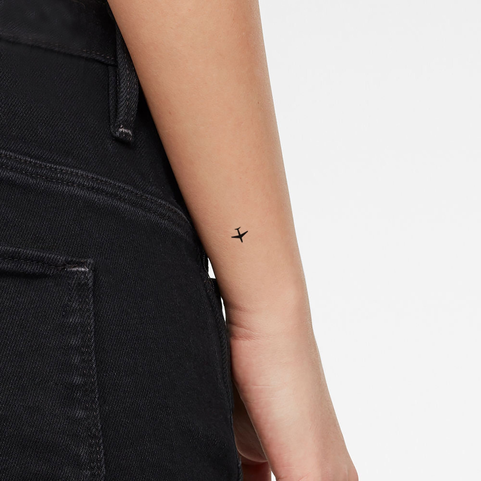 Tiny Airplane Temporary Tattoo set of 3 - Etsy