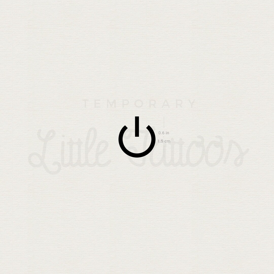 Standby Symbol Temporary Tattoo set of 3 - Etsy