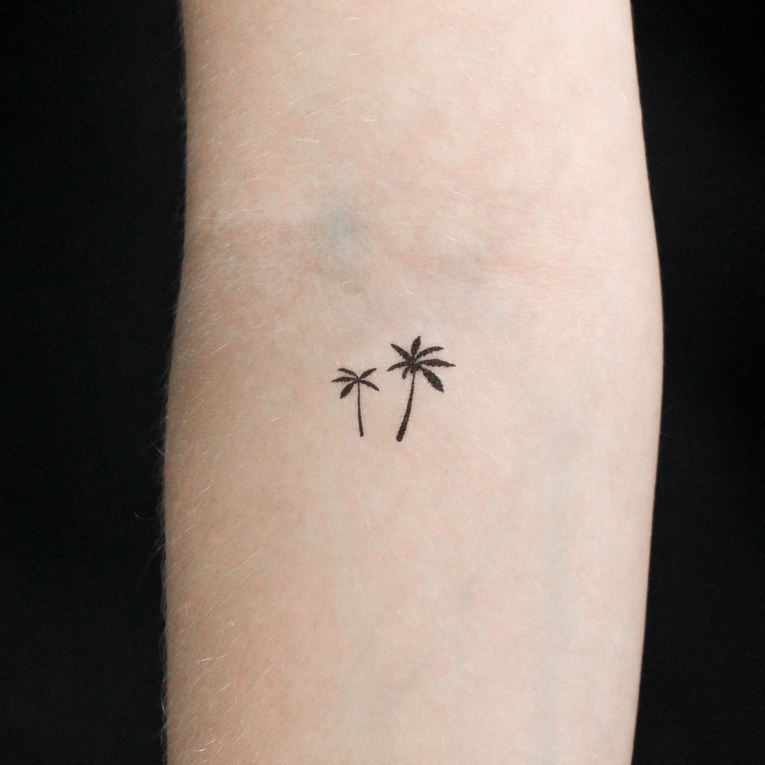 Palm Trees Temporary Tattoo (set of 3) - Etsy