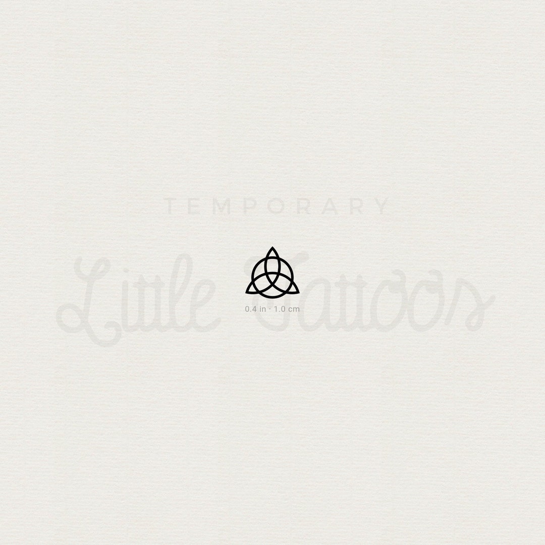 Small Trinity Knot Temporary Tattoo set of 3 - Etsy