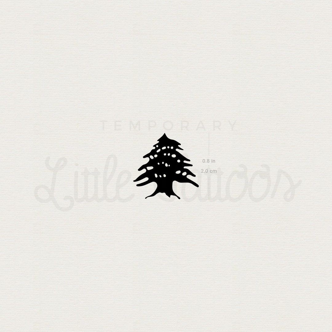 Cedar Tree Temporary Tattoo (set of 3) - Etsy