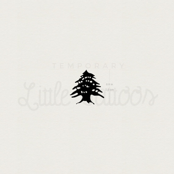Cedar Tree Temporary Tattoo set of 3 - Etsy