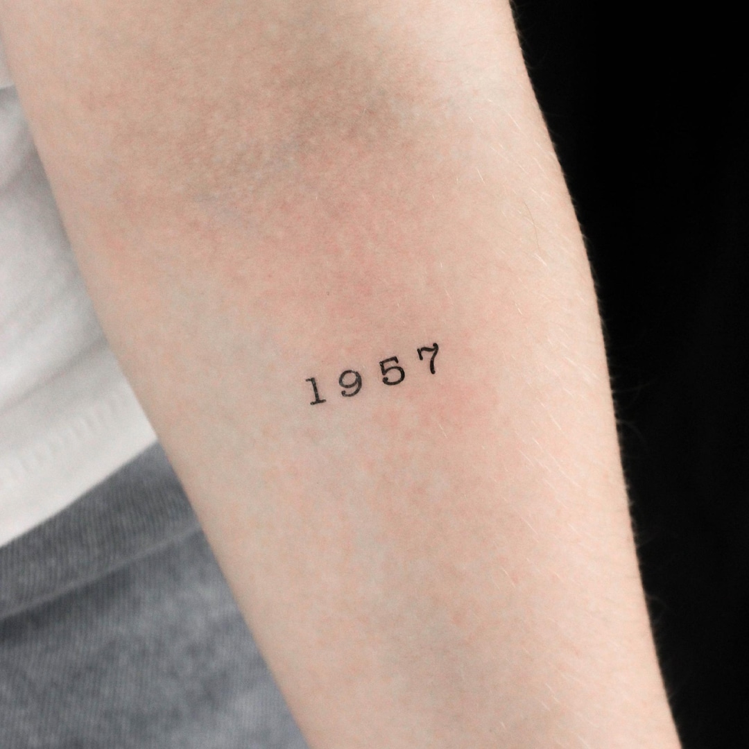 1957 Birth Year Temporary Tattoo (set of 3) - Etsy