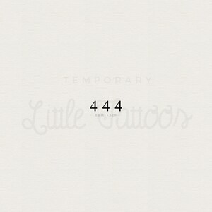 444 Angel Number Temporary Tattoo set of 3 - Etsy